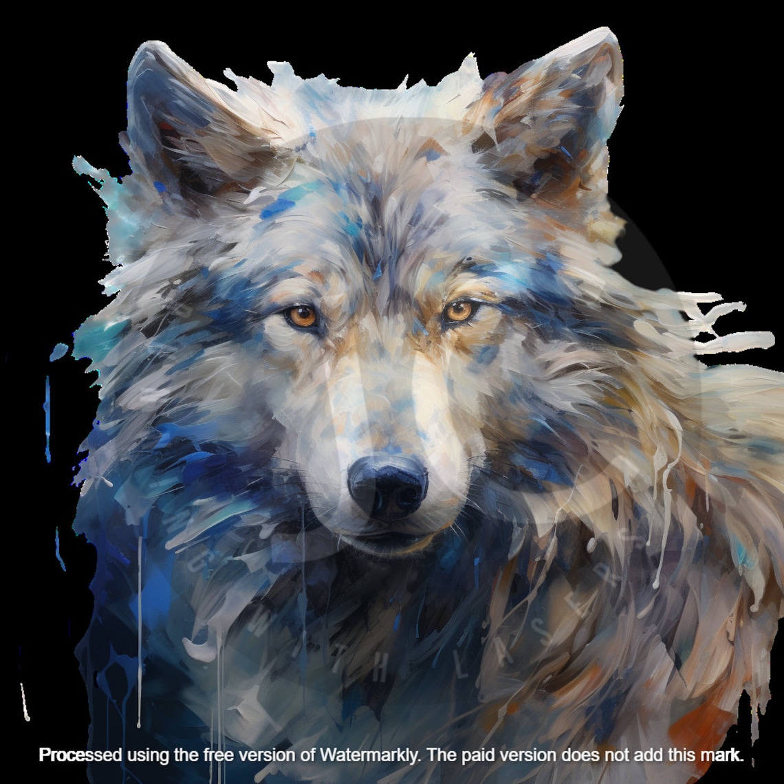 Digital Wolves Collection: 4 High-resolution PNG Templates for Crafting ...