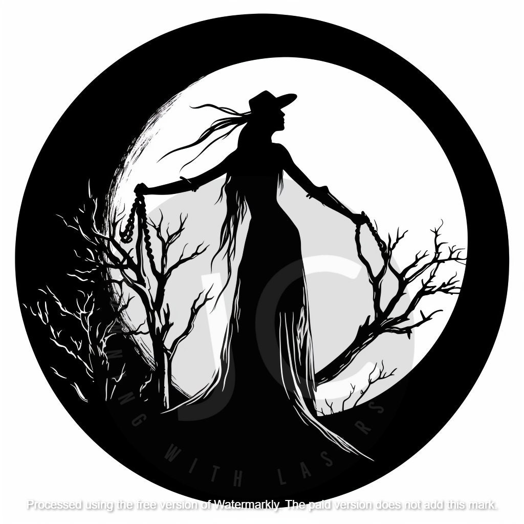 4 Witch and Moon Laser Engraving Templates - SVG/PNG for Wood & Acrylic ...