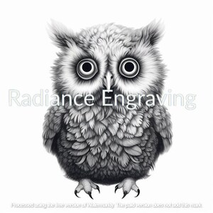 Detailed Cute Owl Laser Engraving Templates - Etsy