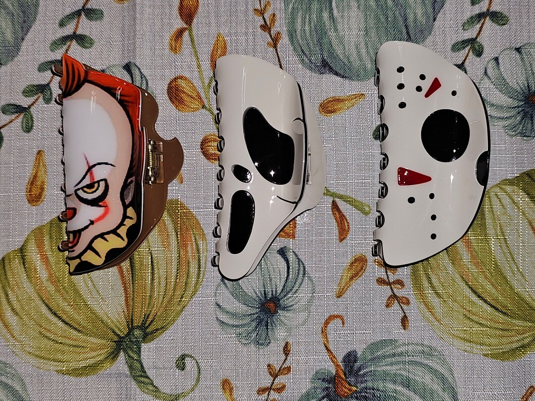 Halloween Hair Clips Claws Scream Ghost Face Horror Friends Hair Claw ...