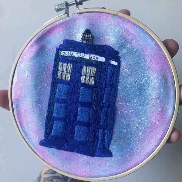 Tardis Embroidery - Etsy