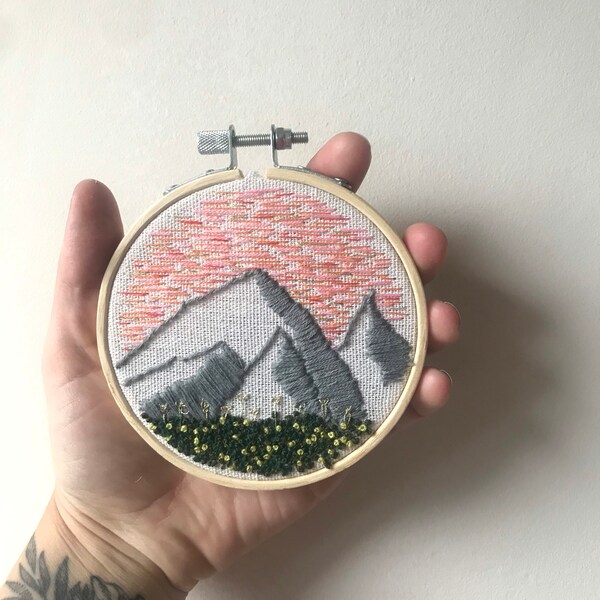 Mountain Embroidery - Etsy UK