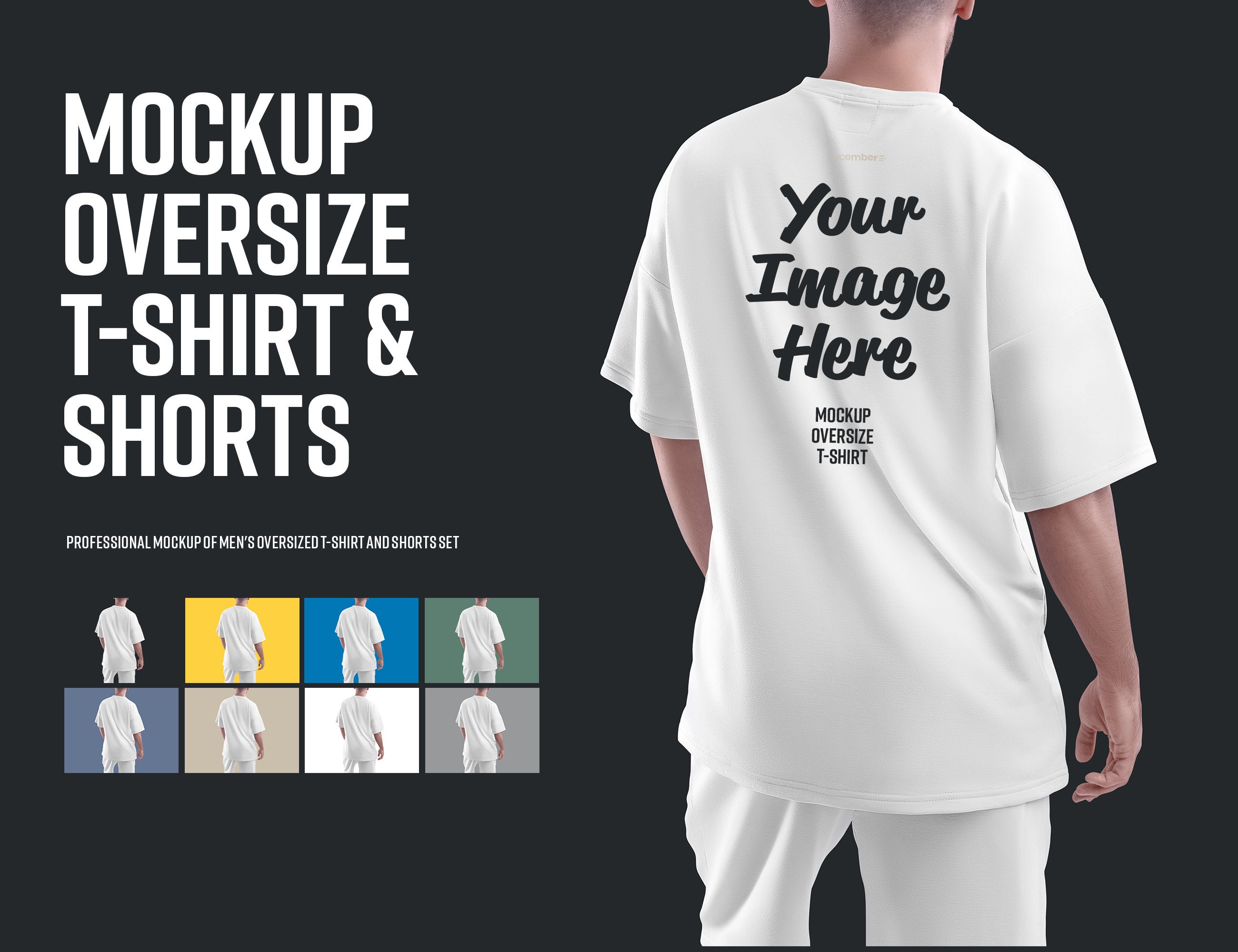 White Oversized T Shirt Mockup Back Model Mockup Pngjpeg Black And
