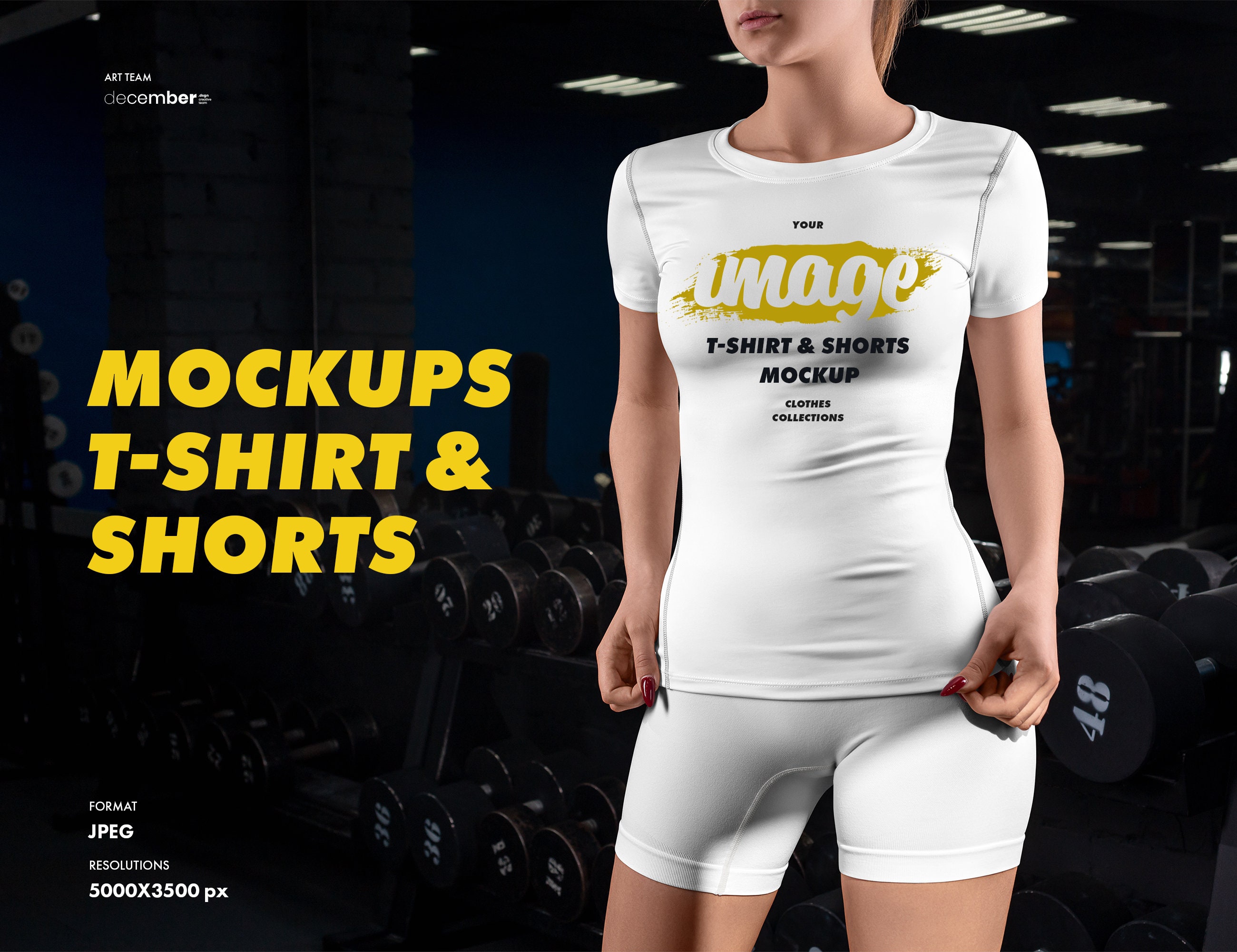 Female Fitness Outfit Mockup, Gym Mockup, Fitness Clothing Mockup ...