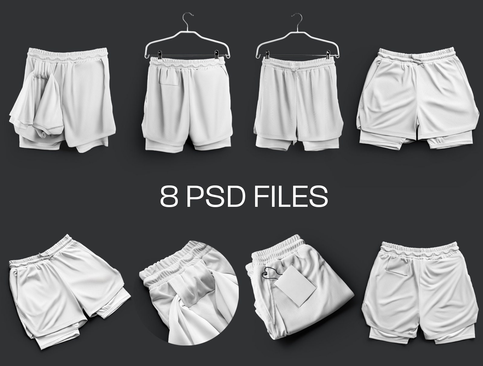 Shorts Mockup Set 8 PSD Files - Etsy