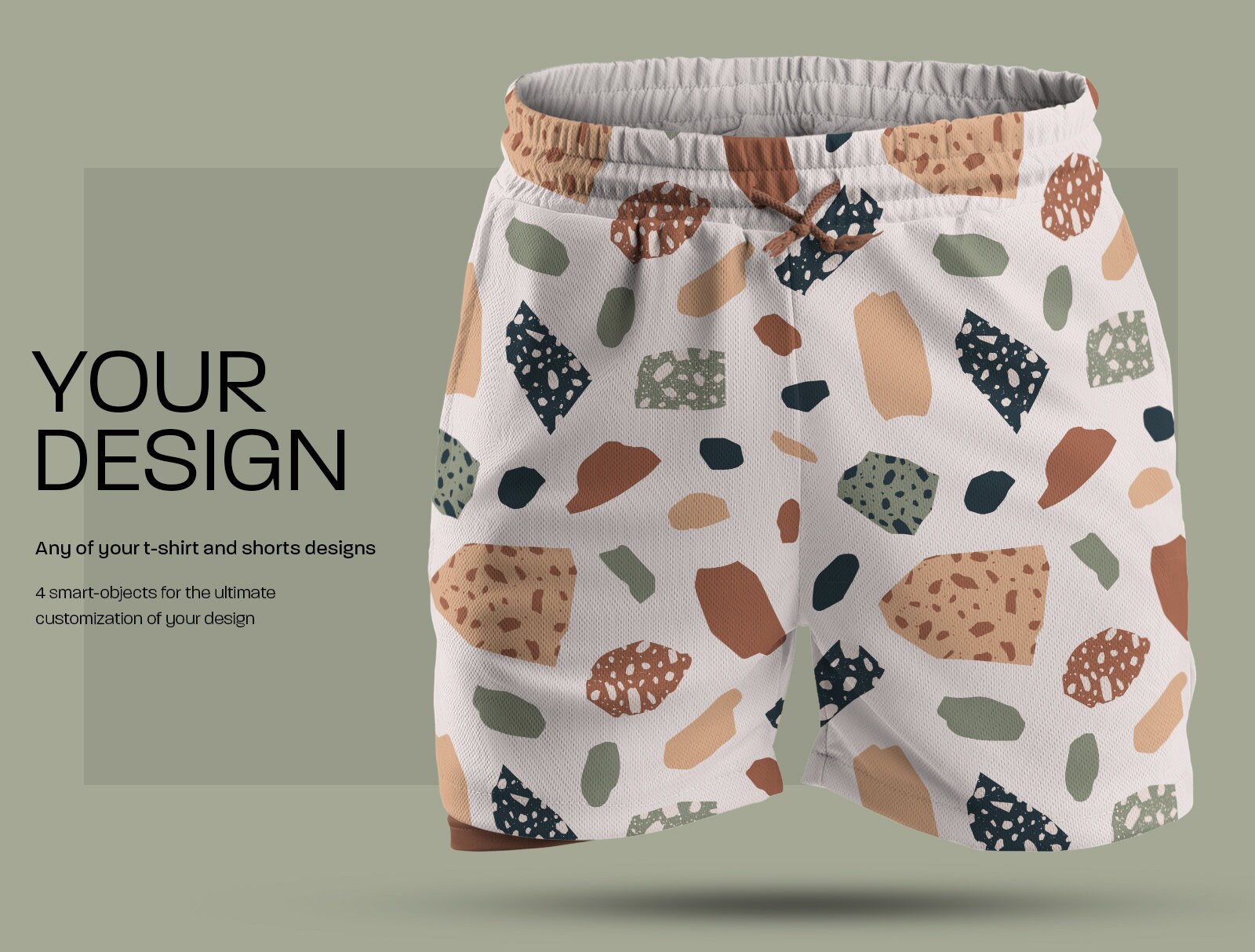 Shorts Mockup With Compression Fittings - Mens Sport Shorts Mock up ...