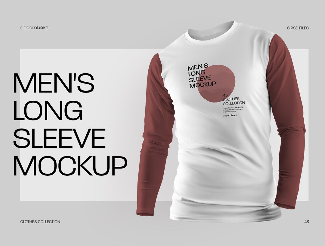 Mens Long Sleeve T Shirt Mockup Psd For Design Front Back And Side Mockup Round Neck Tshirt 3d