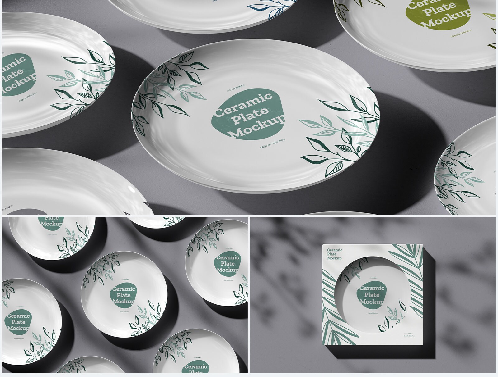 Porcelain Plate Mock-up Templates-branding Package-product Mockup ...