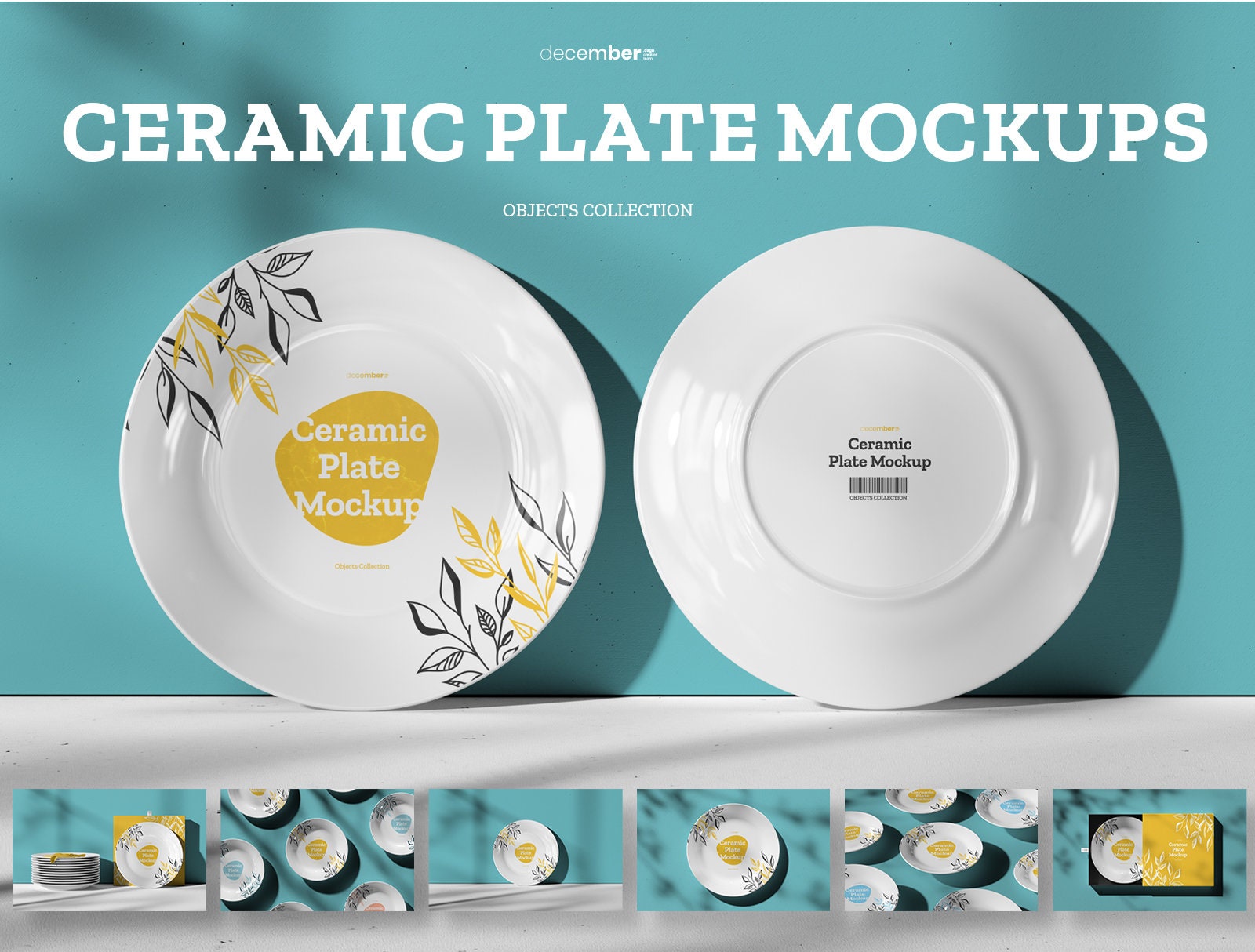 Ceramic Plate Mockups-all Over Plate Mockup for Sublimation-box Mockup ...