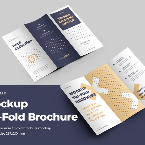 Trifold Brochure Mockup - Etsy