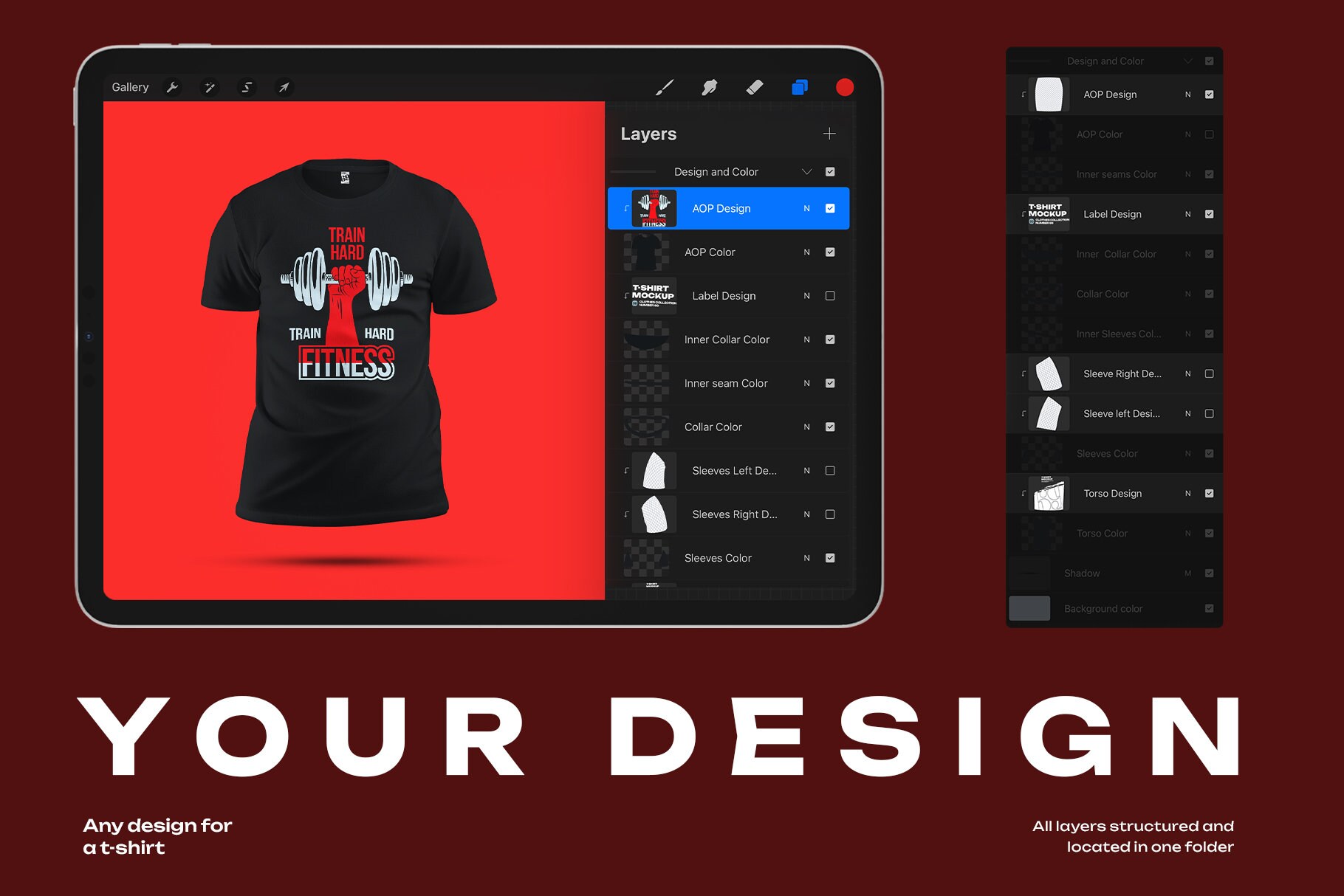 Mockups Man T-shirt for Procreate - Etsy