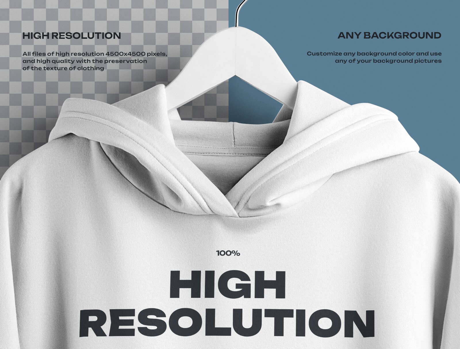 Hoodie Mockup PSD Set Oversized Hooded Sweatshirt Mock up Customizing ...