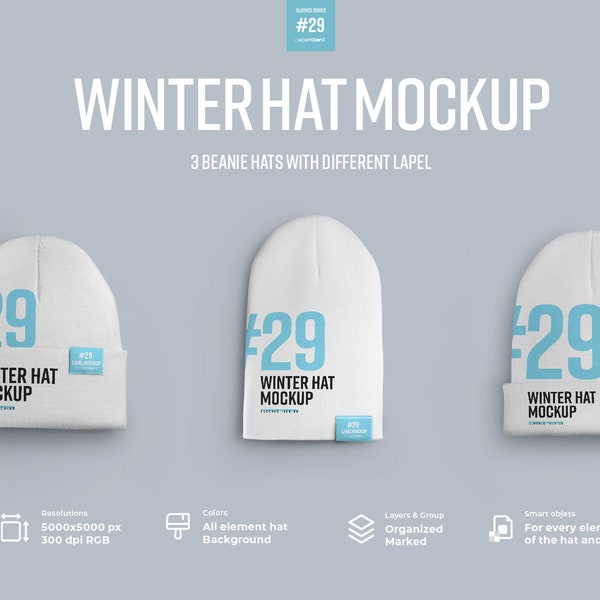 Beanie Mockup - Etsy