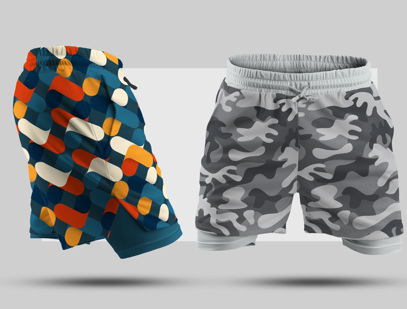 Shorts Mockup With Compression Fittings - Mens Sport Shorts Mock up ...