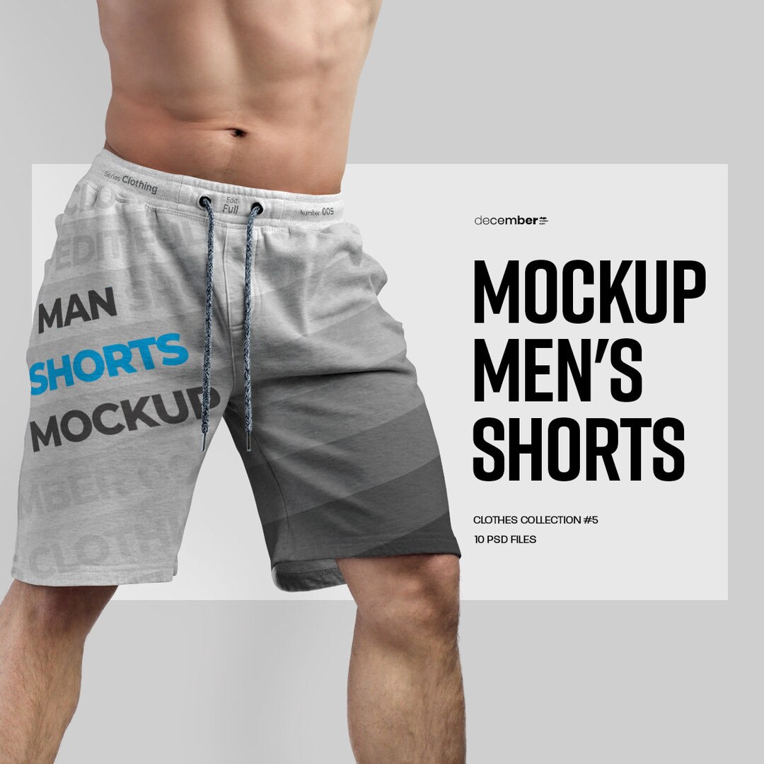 Men Shorts Mockup Male Fitness Shorts Mockups Studio Photoshoot Mock ...