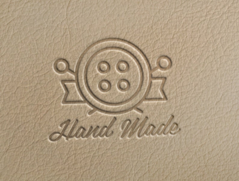 PSD Leather Stamp Logo Mockup Embossed Leather Mockup Leather Branding ...