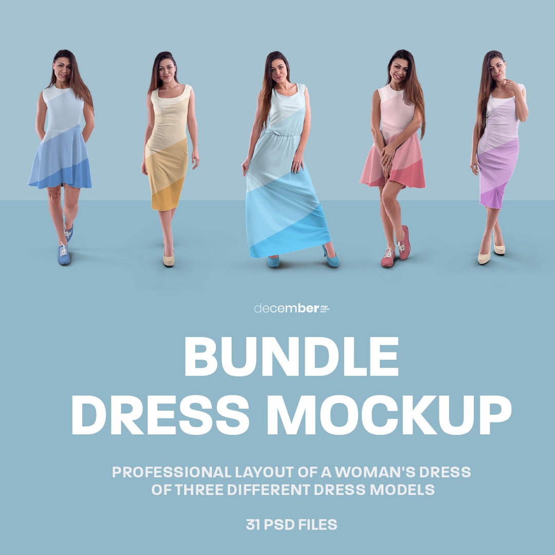 Dress Mockup - Women's Dress Mockup - Mockup Bandle PSD - Summer ...