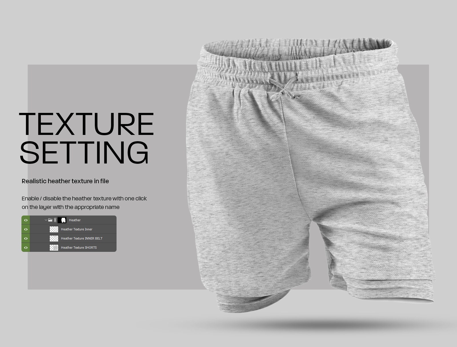 Shorts Mockup With Compression Fittings - Mens Sport Shorts Mock up ...