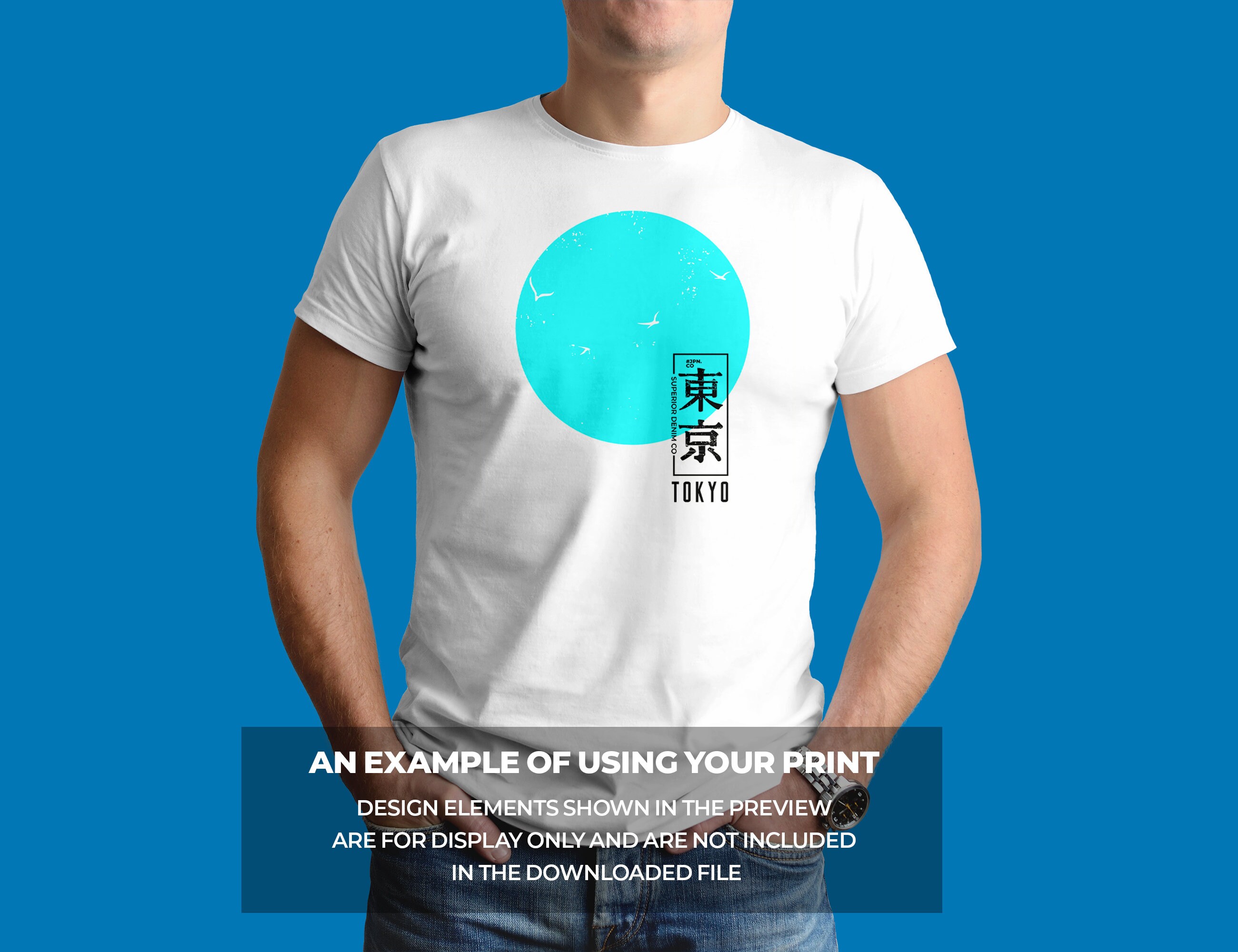 T-shirt Mockup Featuring a Male Model - Etsy