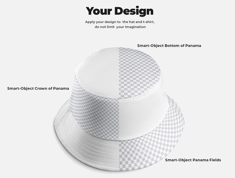 Realistic Bucket Hat Mockup PSD - Etsy