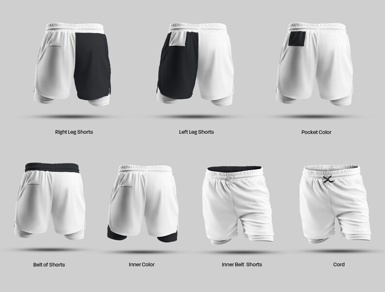 Shorts Mockup With Compression Fittings - Mens Sport Shorts Mock up ...