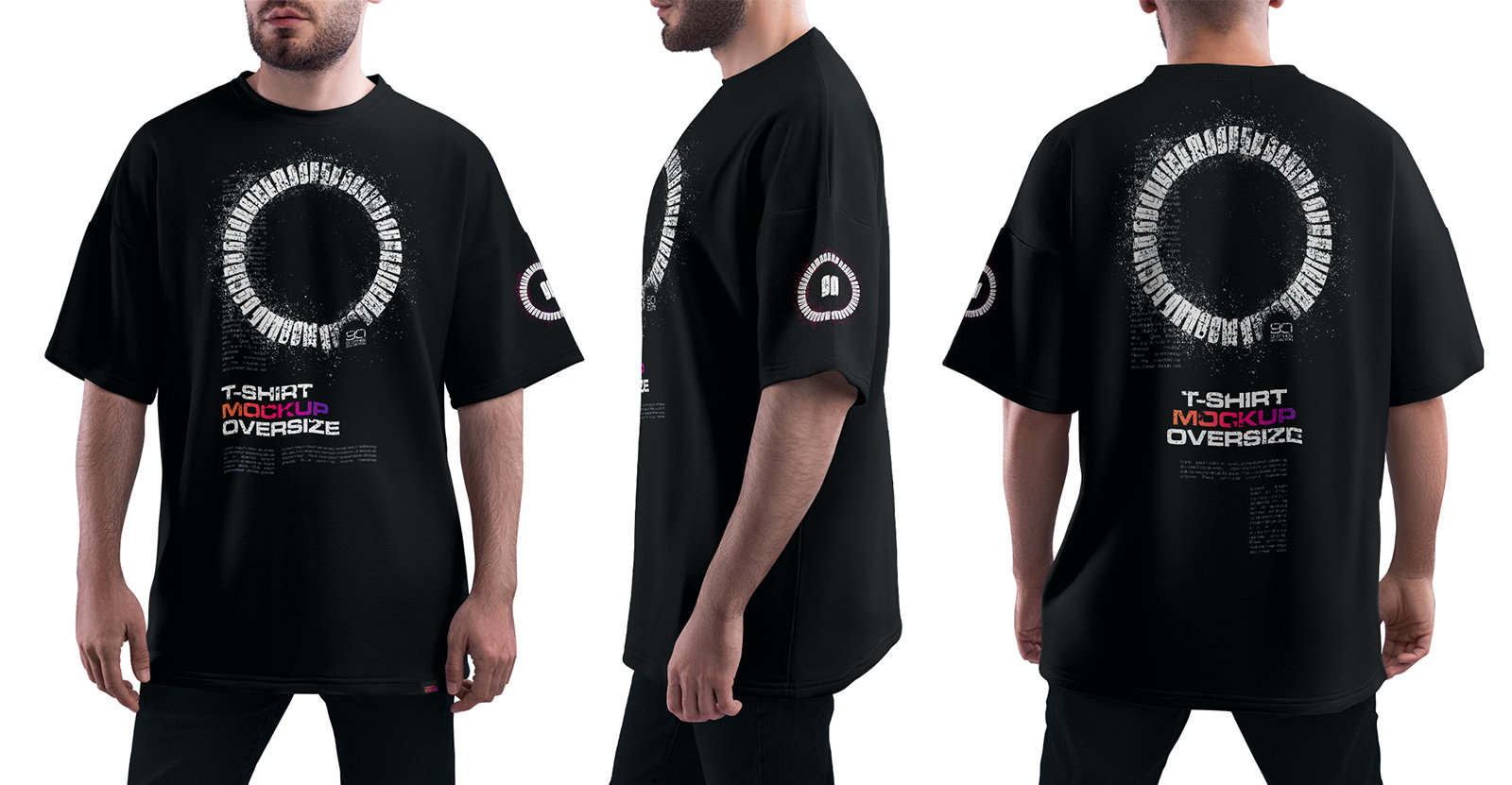 Streetwear T-shirt Mockups Men - PSD Smart Object Mockup for Design ...