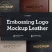 PSD Leather Stamp Logo Mockup Embossed Leather Mockup Leather Branding ...