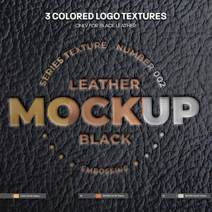 PSD Leather Stamp Logo Mockup Embossed Leather Mockup Leather Branding ...