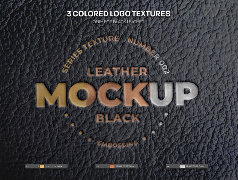 PSD Leather Stamp Logo Mockup Embossed Leather Mockup Leather Branding ...