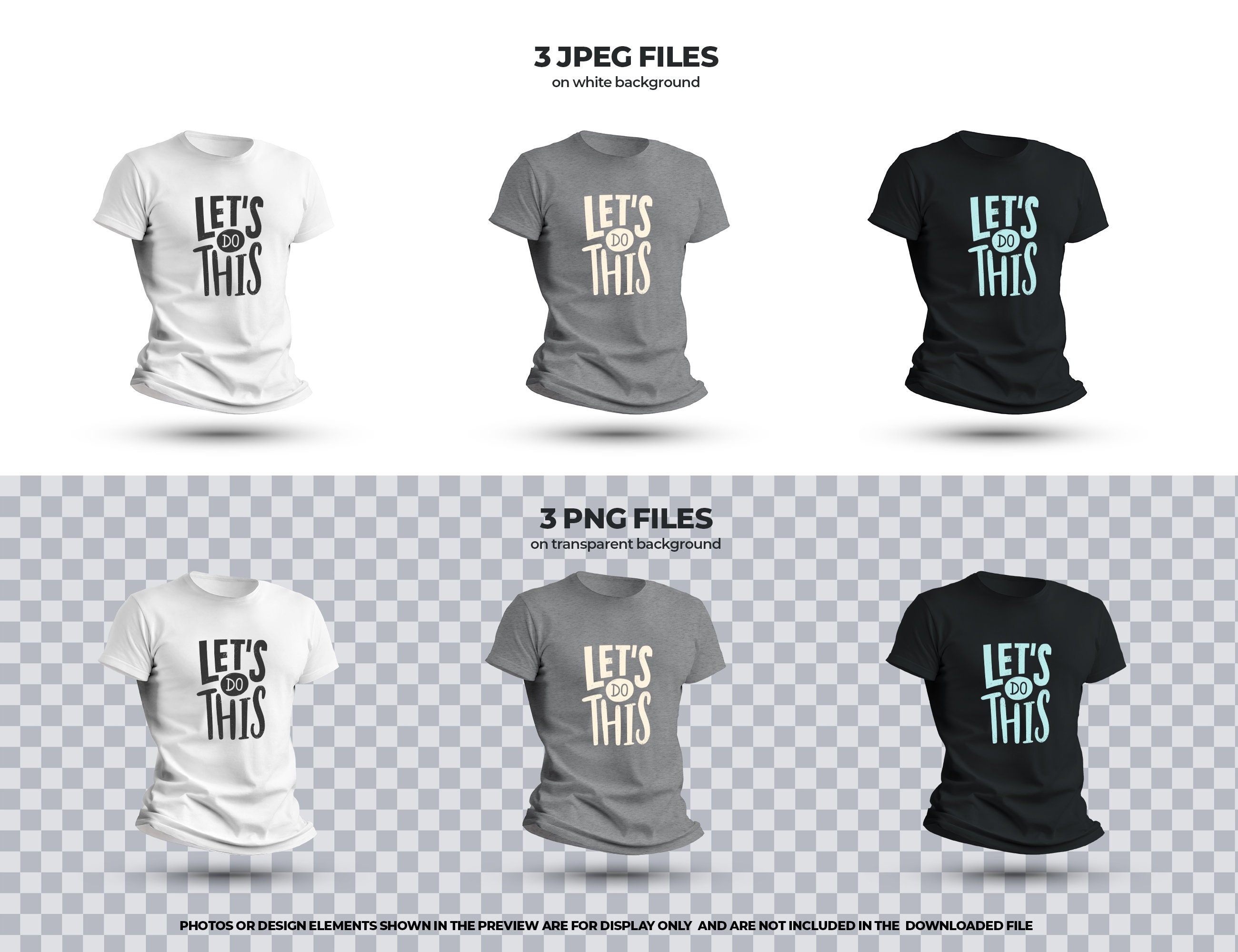 3D Floating T-shirt Mockup on a White and Transparent Background High ...