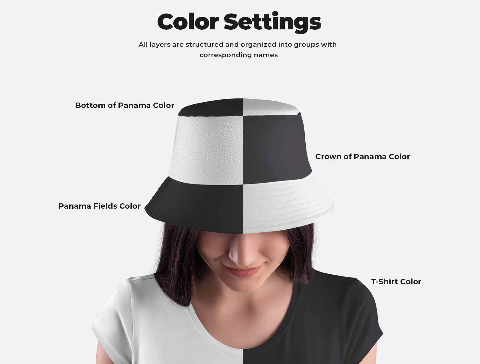 Realistic Bucket Hat Mockup PSD - Etsy