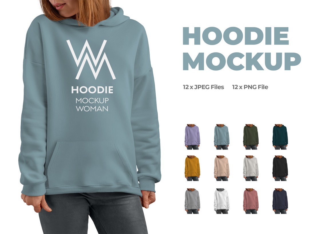 Hoodie Mockup Womens Modeled, Mockup Bundle, Hood Mock Up, Comfort ...