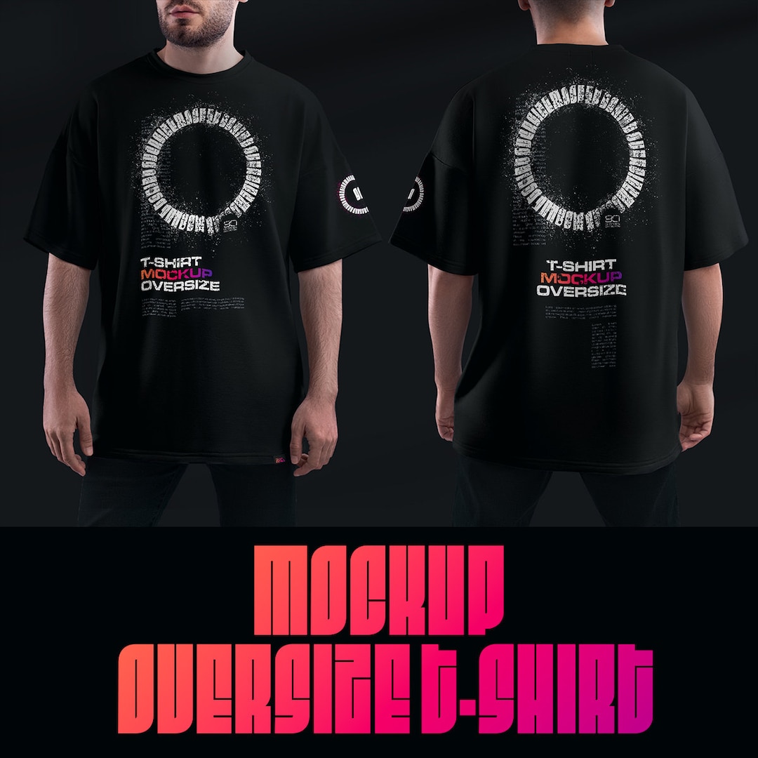 Streetwear T-shirt Mockups Men PSD Smart Object Mockup for Design ...