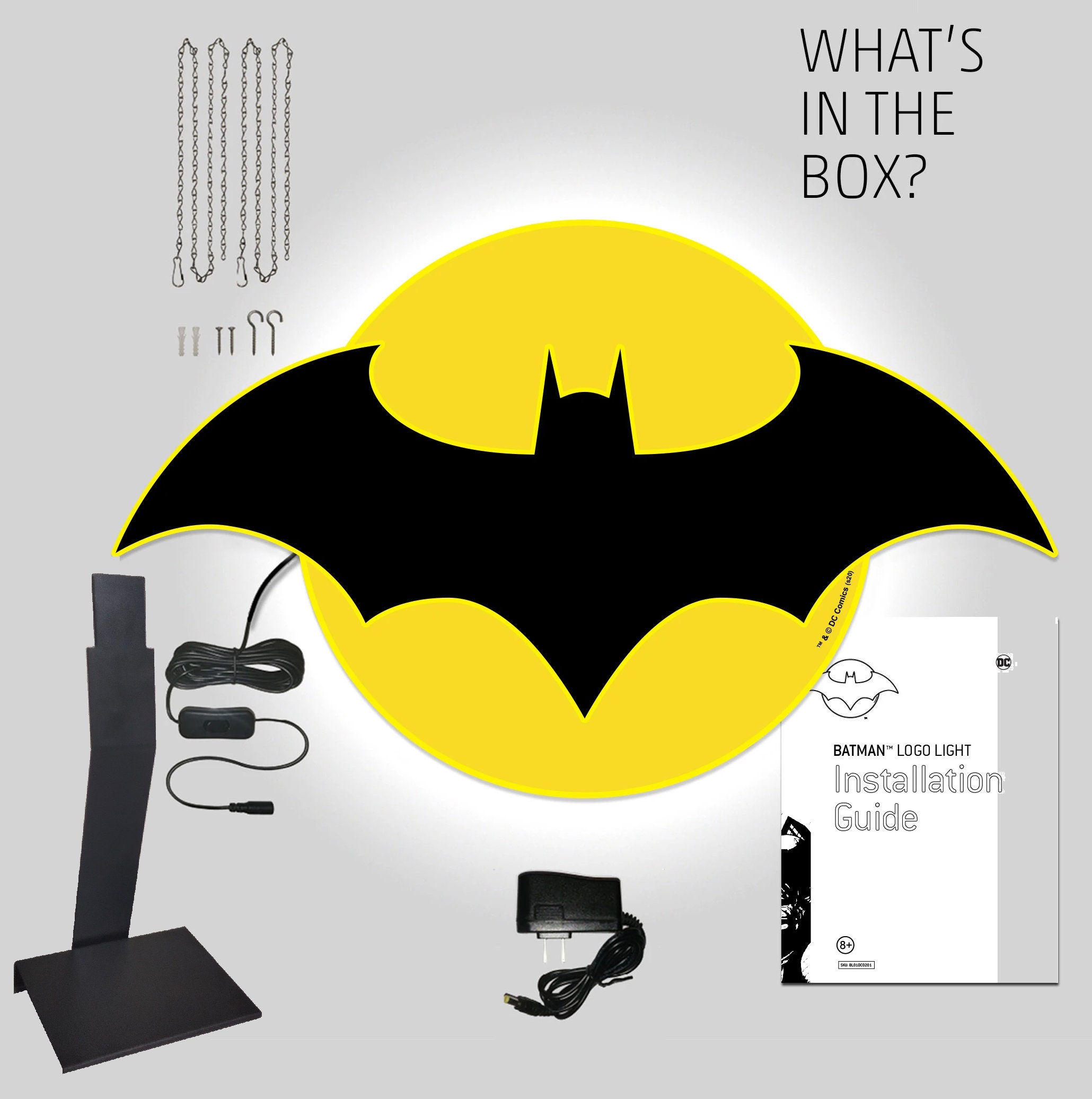 BATMAN DC Comics Batsign LED Halo Light Regular with | Etsy