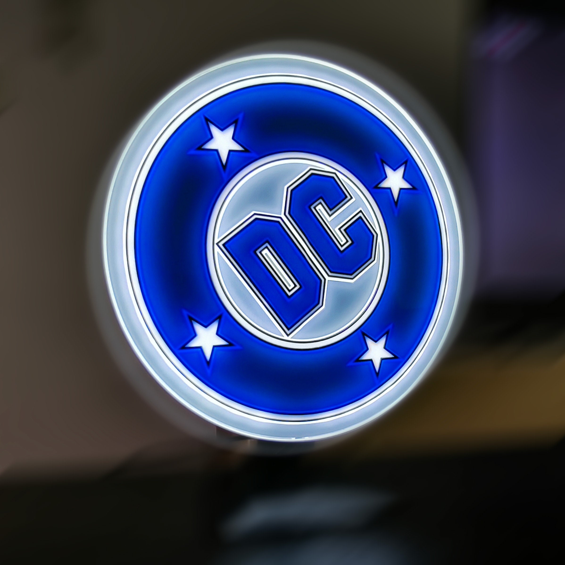 DC Vintage LED Logo Light Circular - Etsy