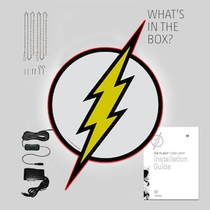The FLASH DC Comics Thunderbolt LED Halo Light (regular) With Pedestal ...