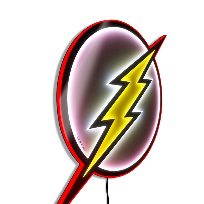 The FLASH DC Comics Thunderbolt LED Halo Light regular With Pedestal ...