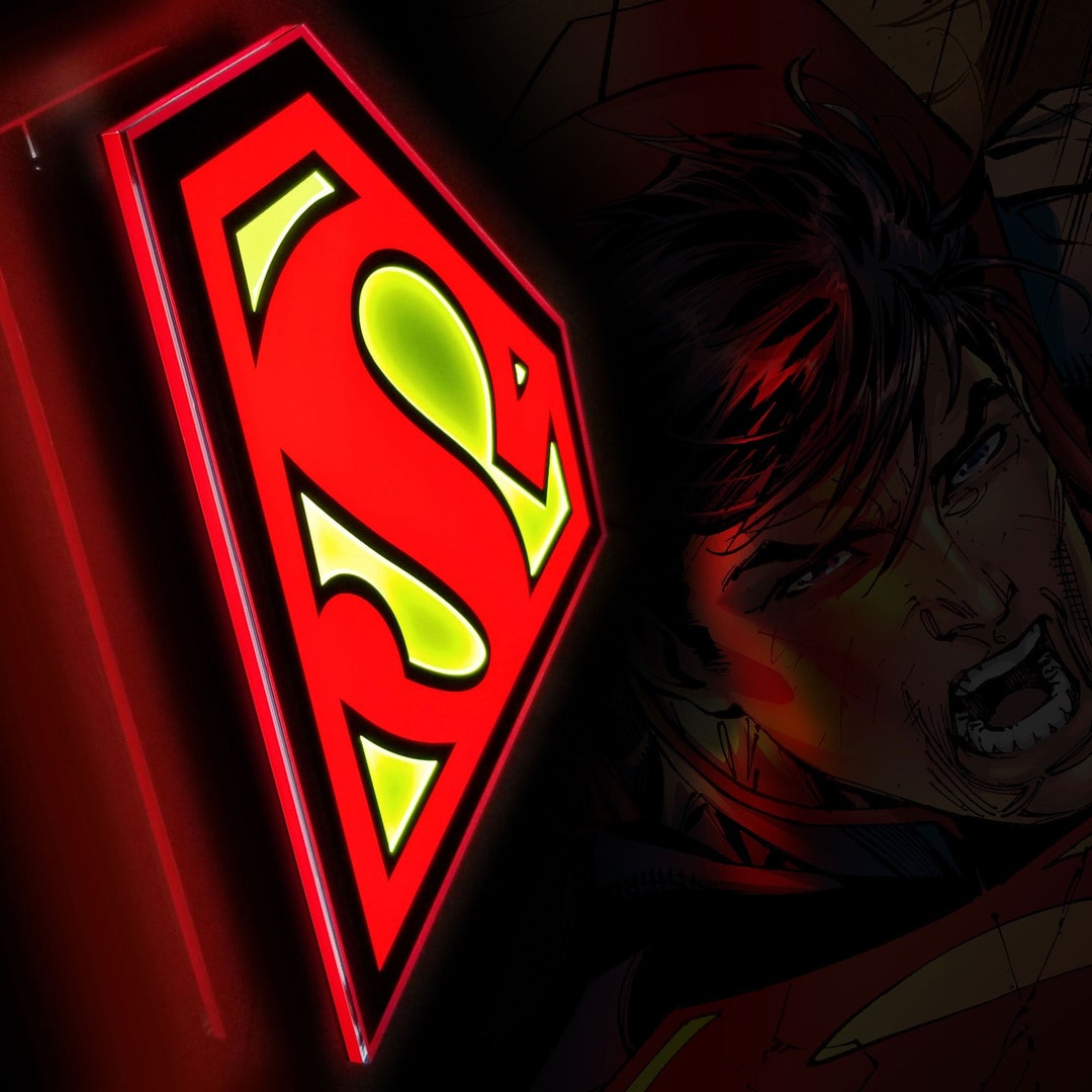 SUPERMAN DC Comics S Shield LED Halo Light (large) - Etsy