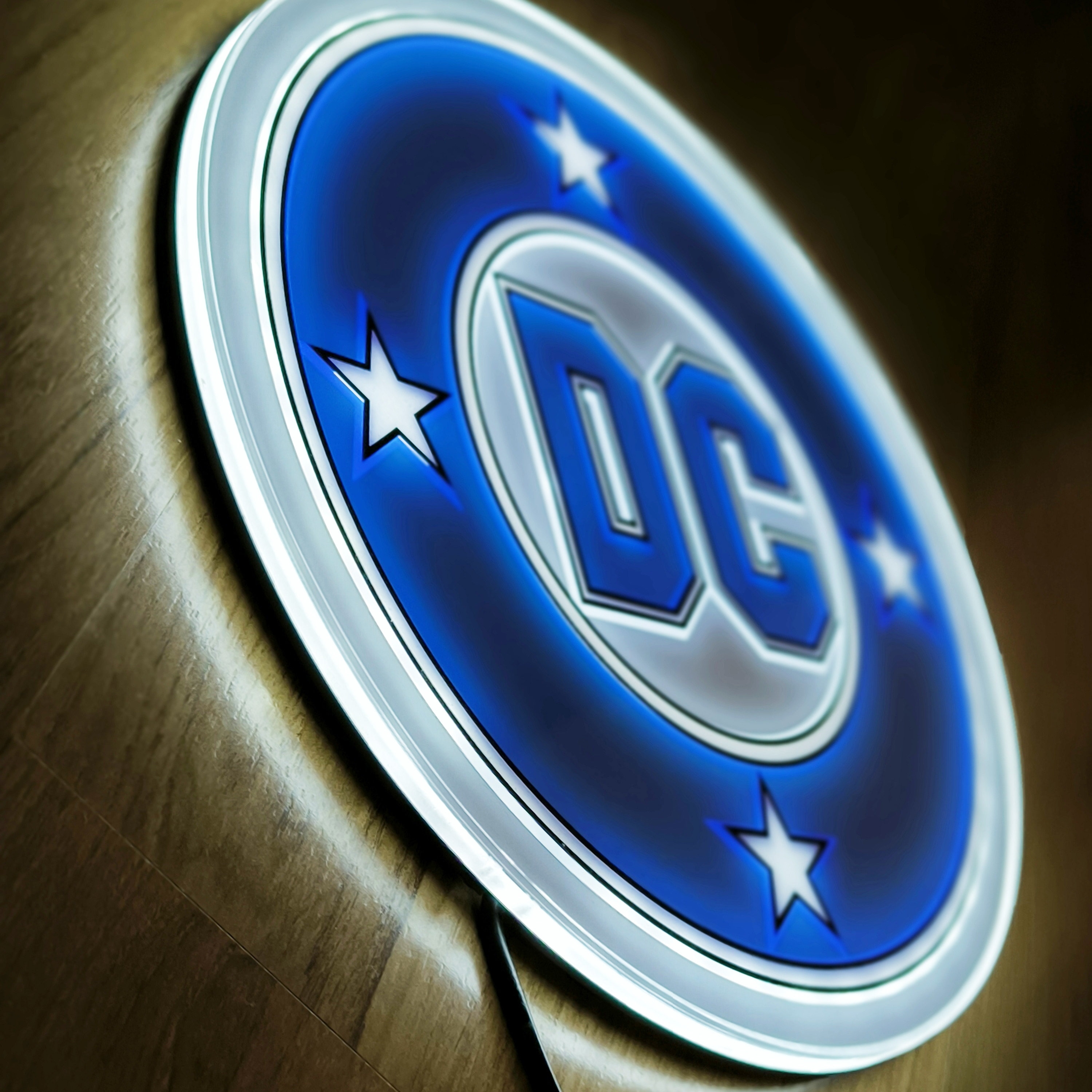 DC Vintage LED Logo Light Circular - Etsy