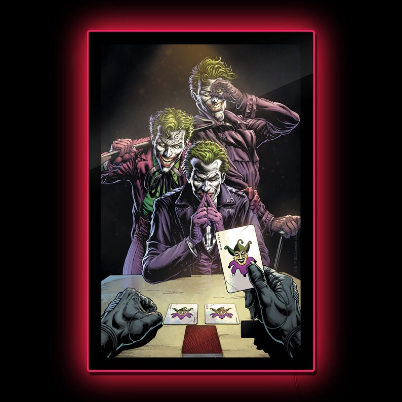 Three Jokers batman Illuminated Poster Wall Art - Etsy