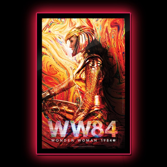 WW84 Wonder Woman Movie Poster 2 2021 Illuminated Wall | Etsy