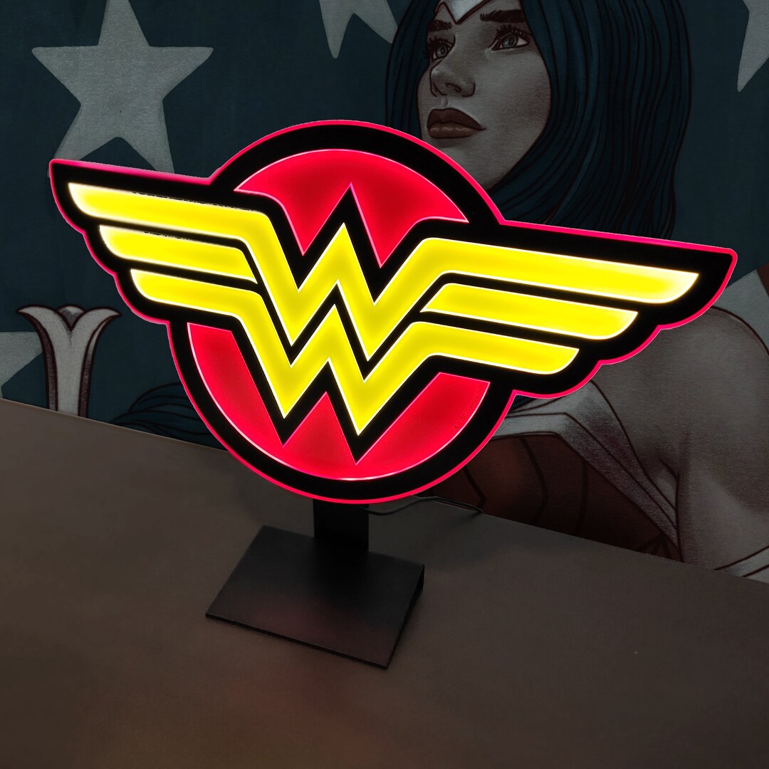 WONDER WOMAN DC Comics Stacked W Eagle L.E.D. Halo Light (regular) - Etsy
