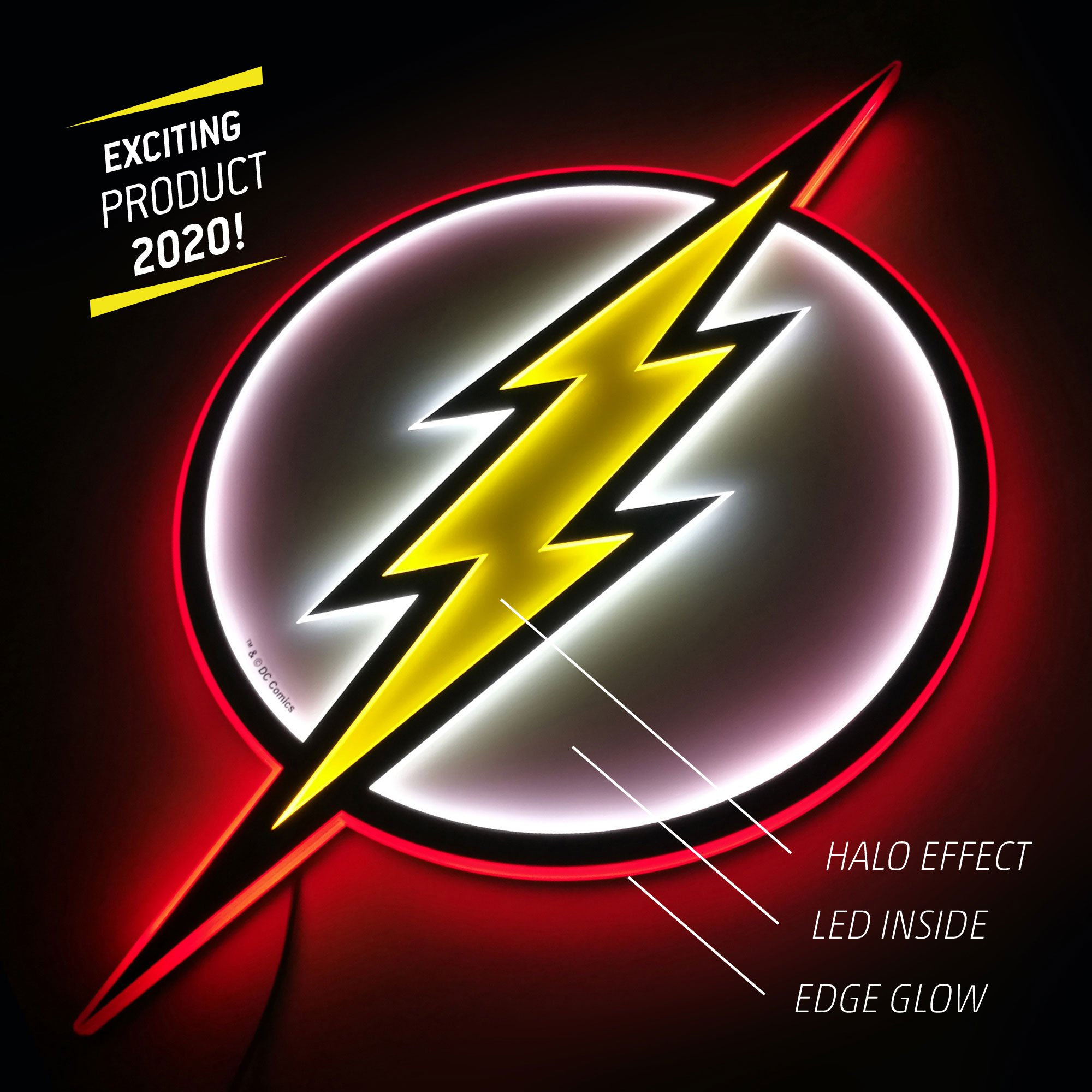 The FLASH DC Comics Thunderbolt LED Halo Light (large) - Etsy