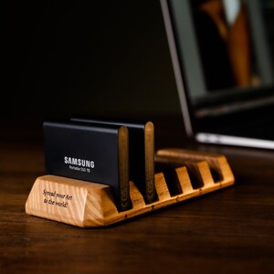 Wooden Stand Holder for 5 Hard Drive External Portable Save - Etsy