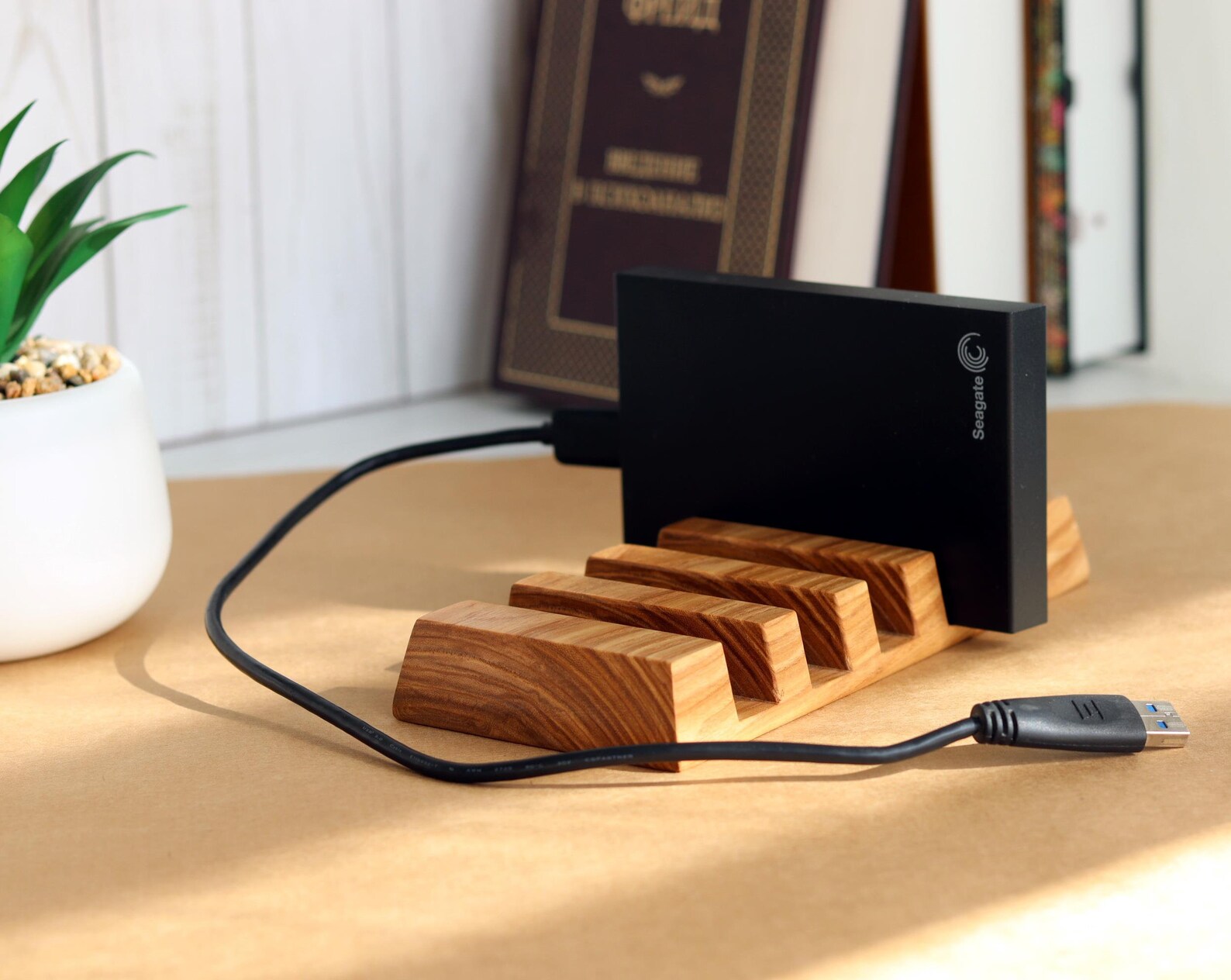 Wooden Stand Holder for 5 Hard Drive External Portable Save | Etsy