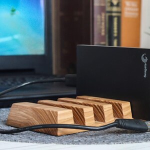 Wooden Stand Holder for 5 Hard Drive External Portable Save | Etsy