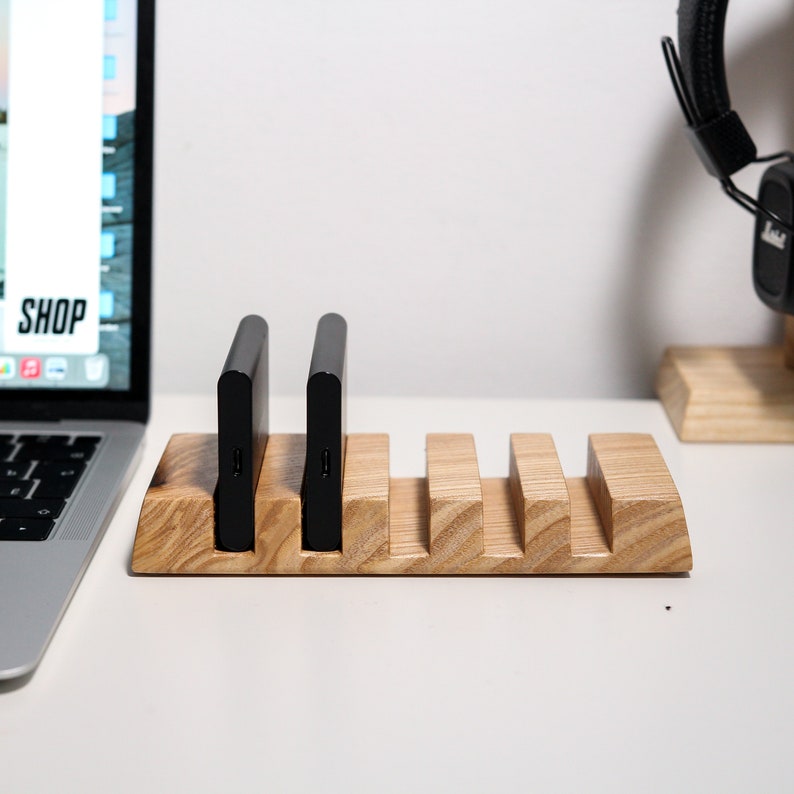 Wooden Stand Holder for 5 Hard Drive External Portable Save | Etsy