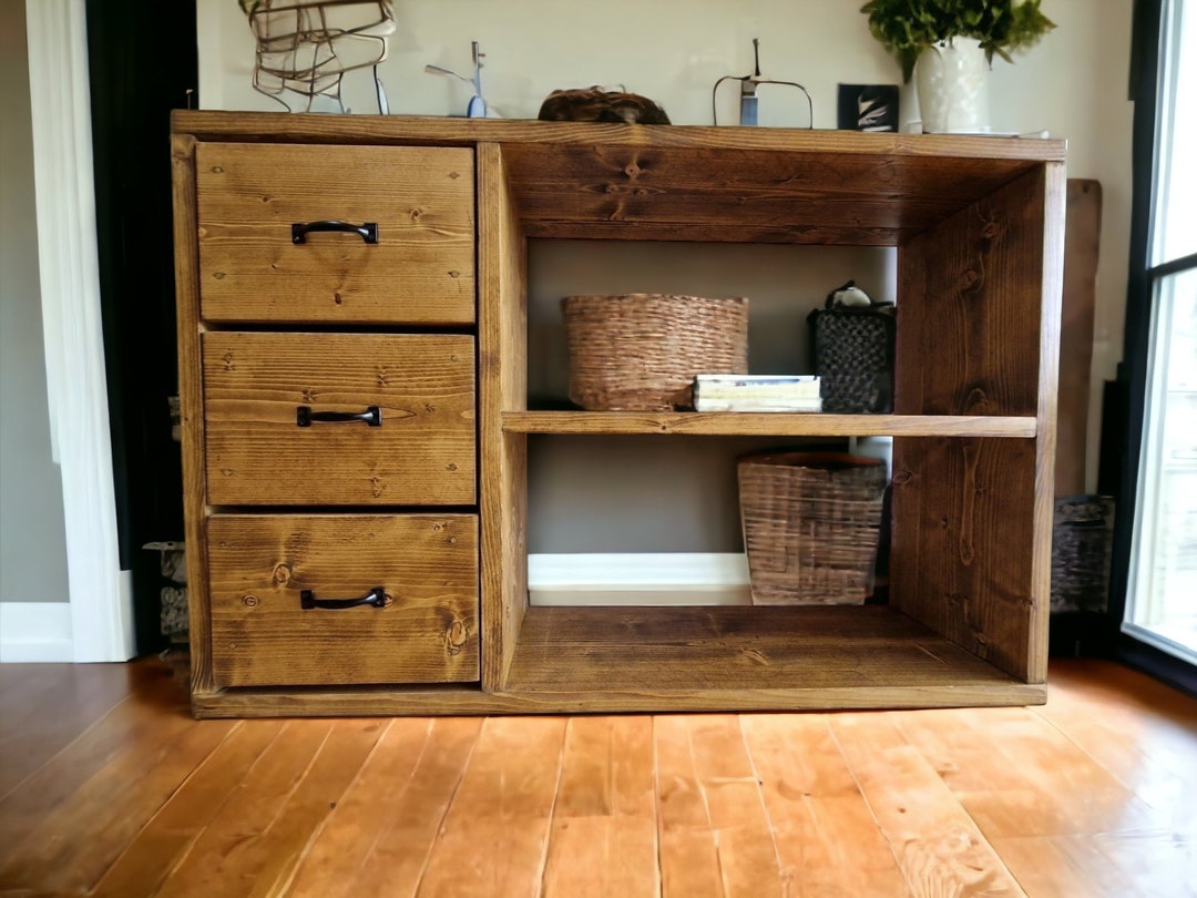 KONTOR Office Decor Cabinet Chest of Drawers Shelves Library Sideboard ...