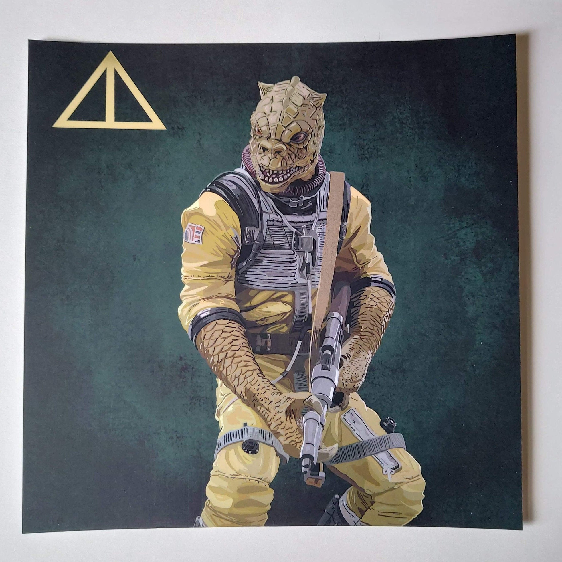 Star Wars bossk sci-fi art print | Etsy