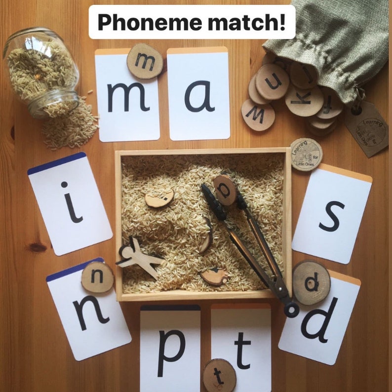 Read Write Inc Set 1, RWI Phonics, Log Slices, Wooden, Literacy, Lower ...